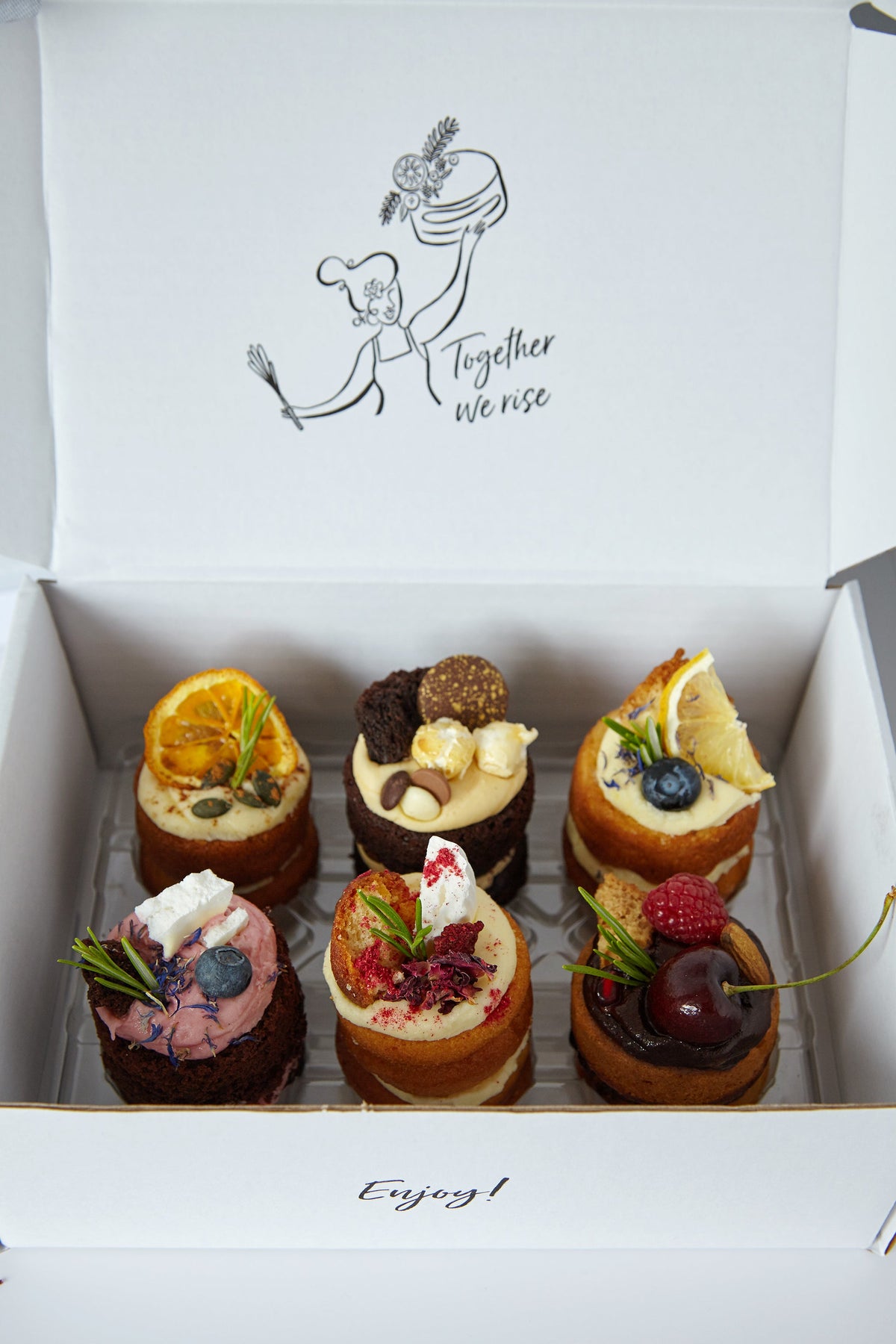 The Variety Mini Cake Selection Box | LUMINARYBAKERY.COM – Luminary Bakery