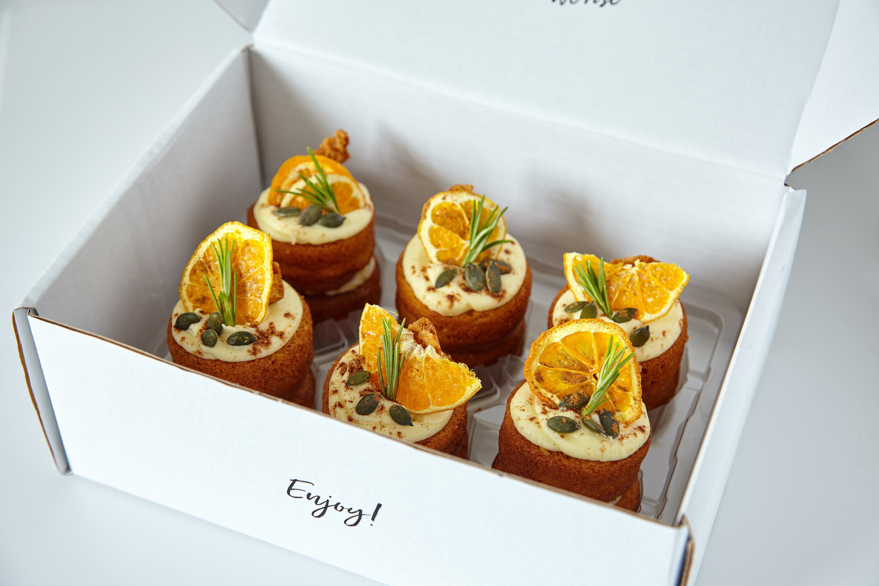 The Carrot Mini Cake Box | LUMINARYBAKERY.COM – Luminary Bakery