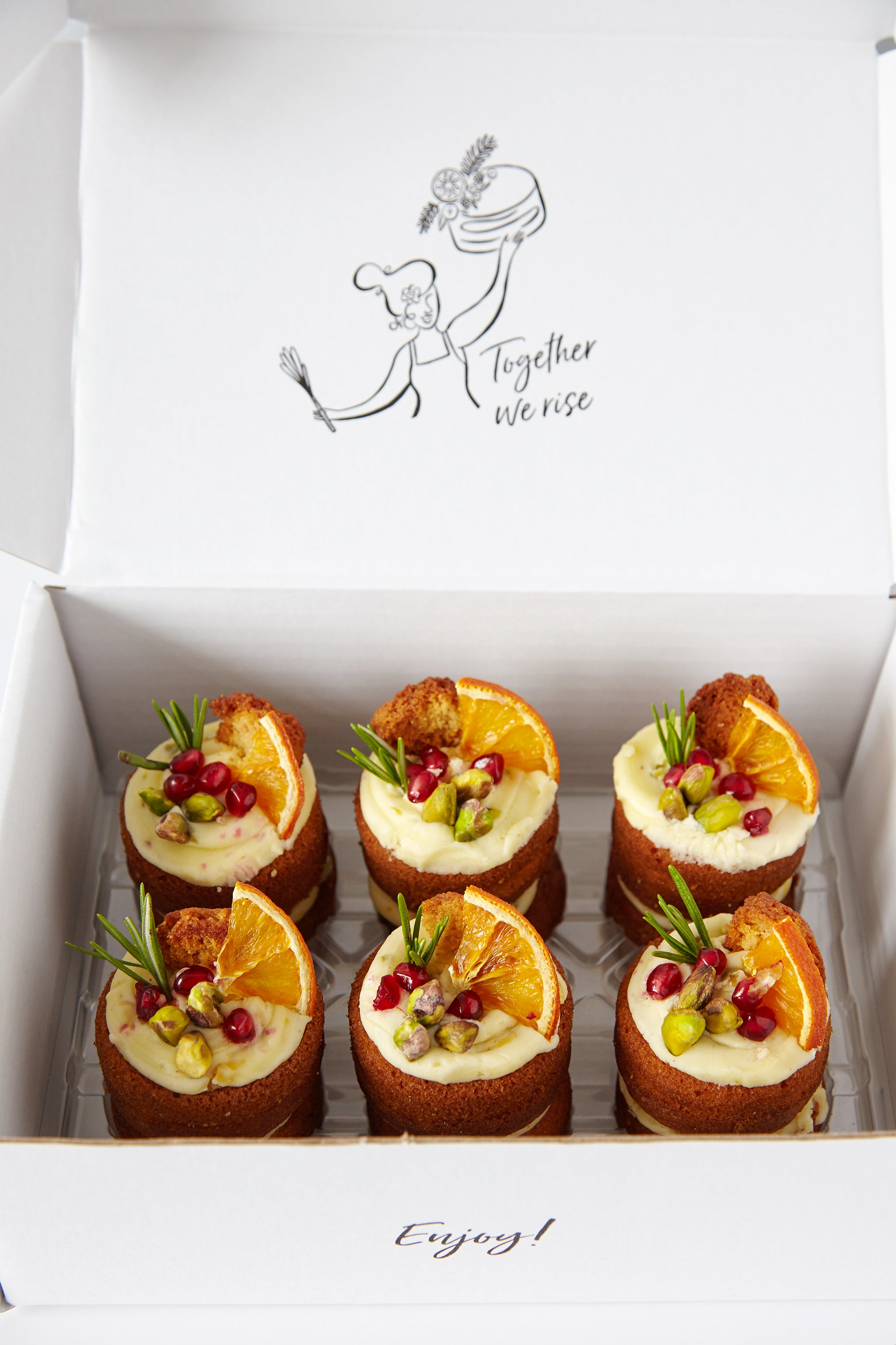 The Orange & Cardamom Mini Cake Box | LUMINARYBAKERY.COM – Luminary Bakery